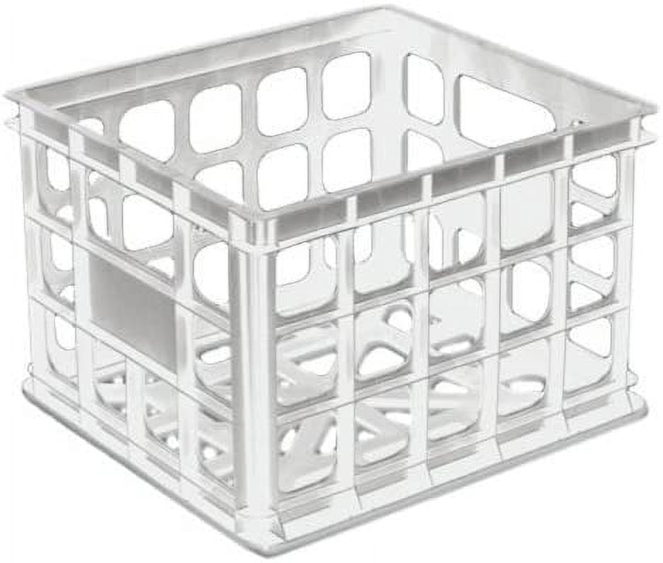 "Sterilite Small Stackable Office Storage Crate, 16928006, 15-1/4"" x ...