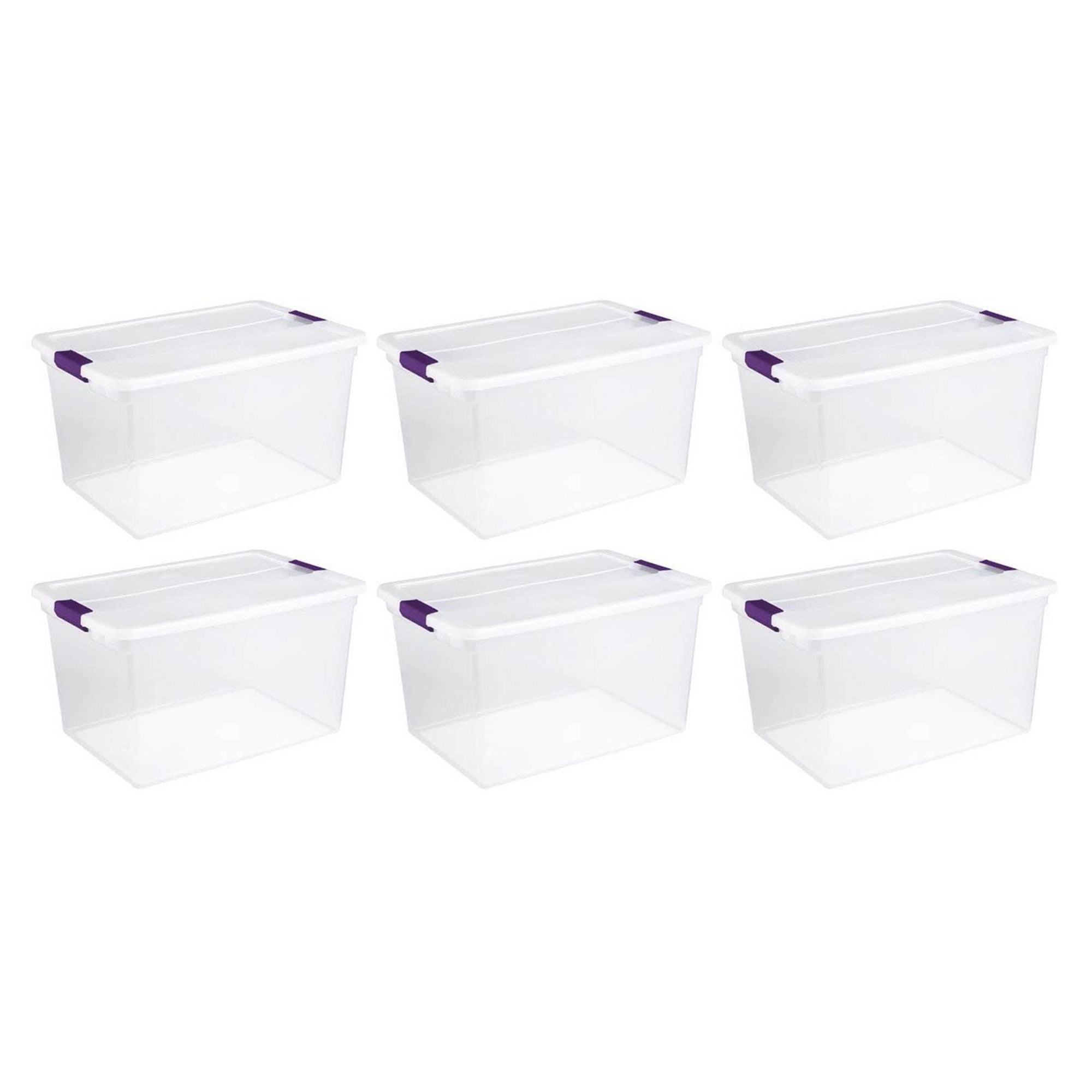 Sterilite 66-Quart ClearView Storage Box, Latch Container, Ergonomic ...