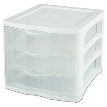 Sterilite Medium Weave 3 Drawer Unit Plastic, Cement - Walmart.com