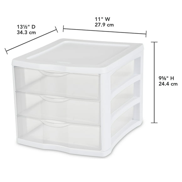 3 Drawer Plastic Storage