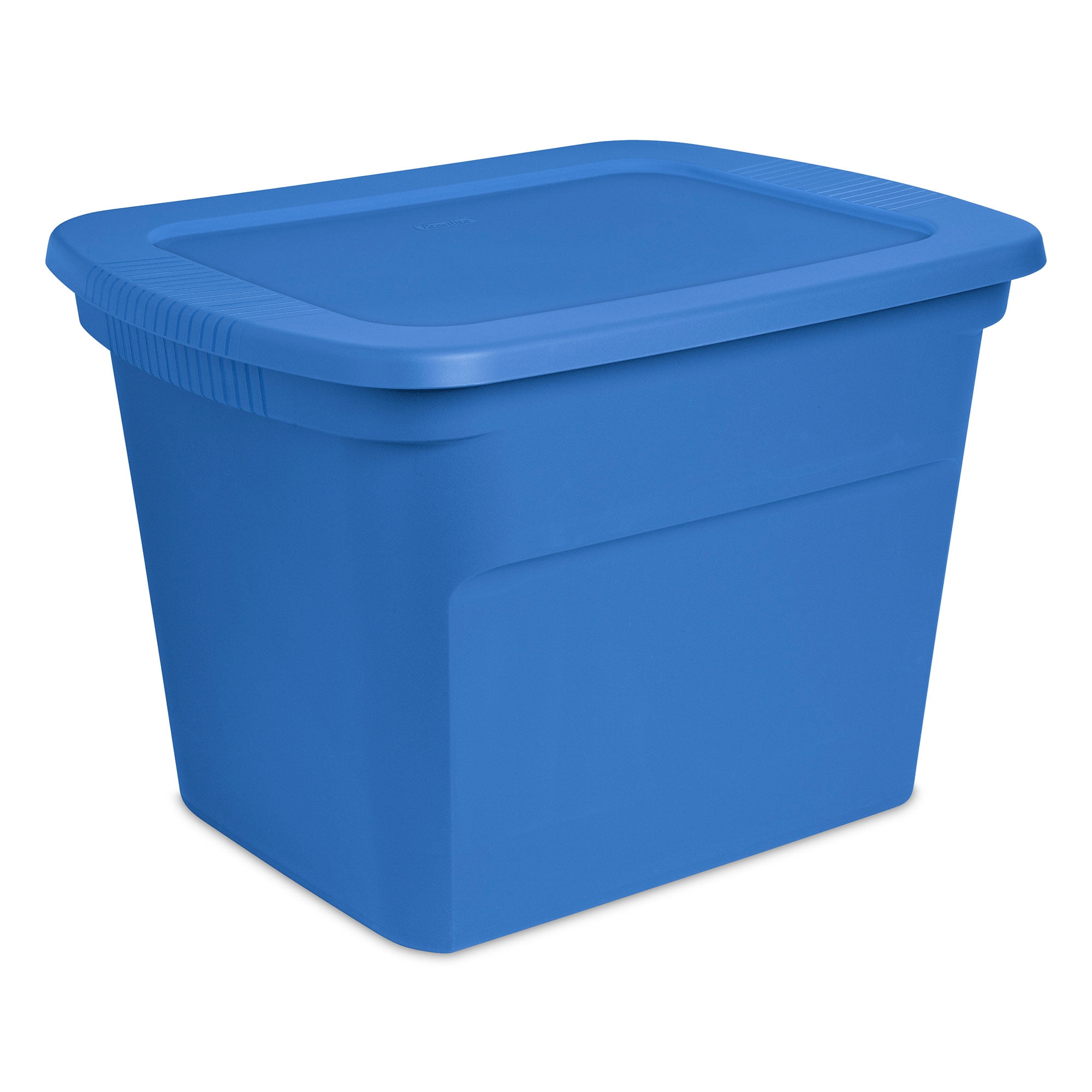 Sterilite 18 Gal Stackable Storage Box Container, Blue Summer (8 Pack ...