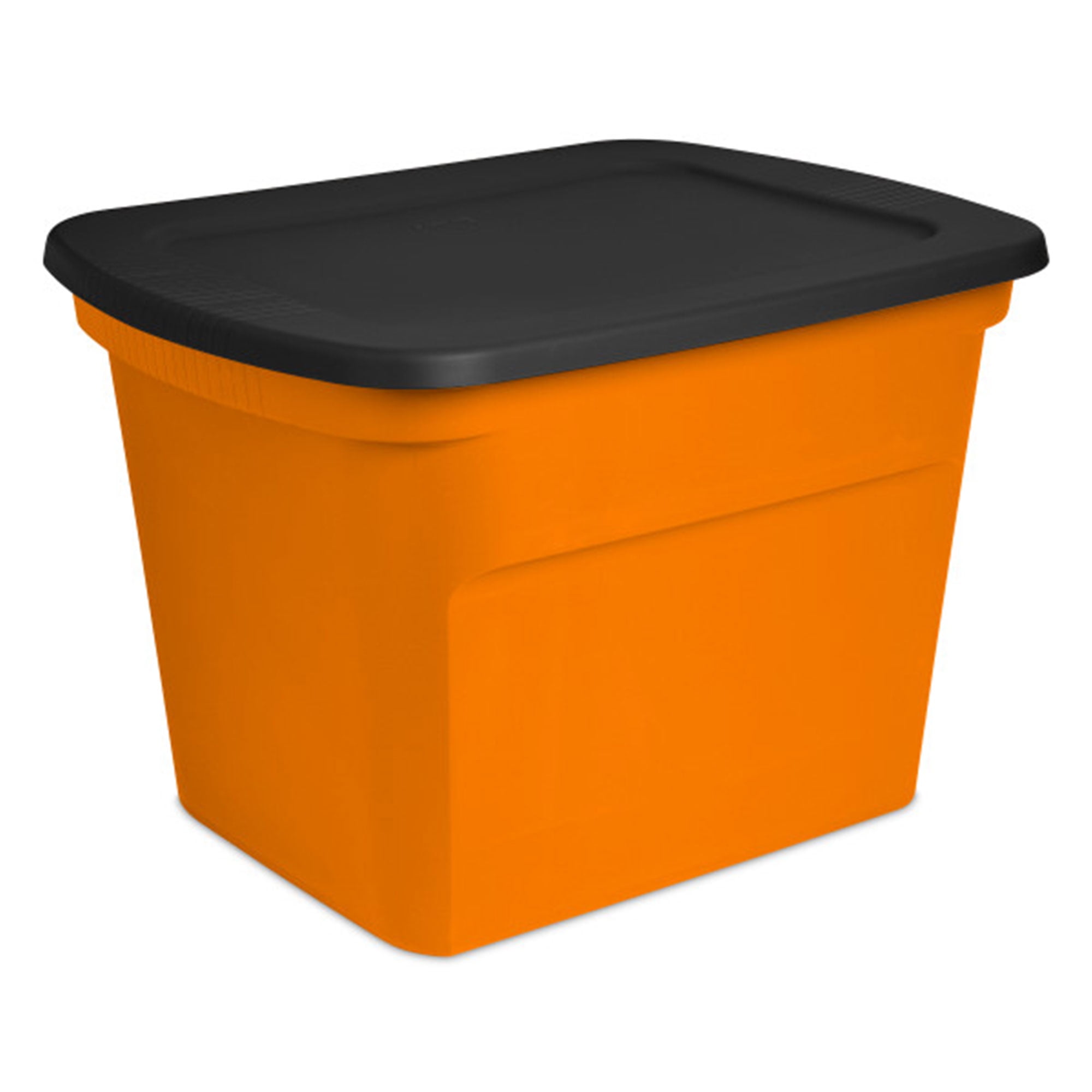 Sterilite 18 Gallon Orange Plastic Storage Container Bin Tote with Lid ...