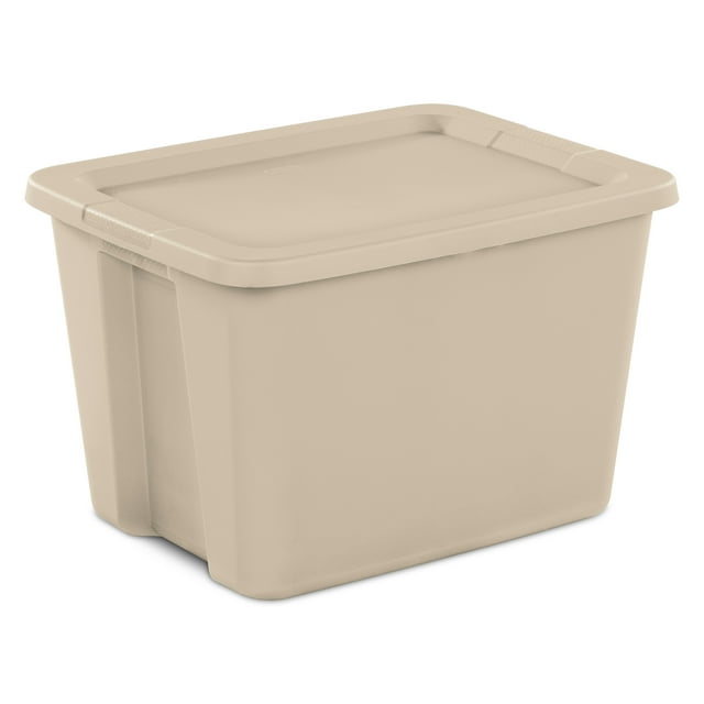 Sterilite 18 Gallon Tote Box Plastic, Papyrus Beige - Walmart.com