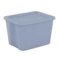 Sterilite 18 Gallon Tote Box, Washed Blue, Lightweight Plastic, Ideal ...