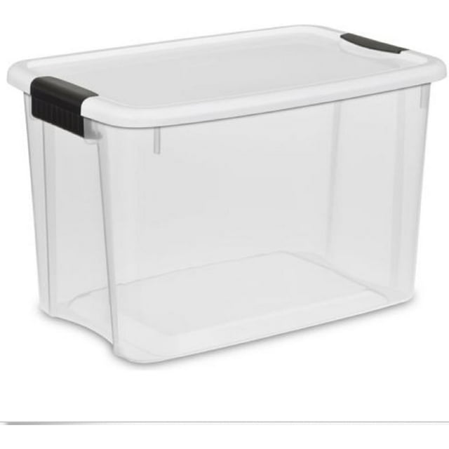 Sterilite 19849806 18 Quart/17 Liter Ultra Latch Box, Clear with a ...