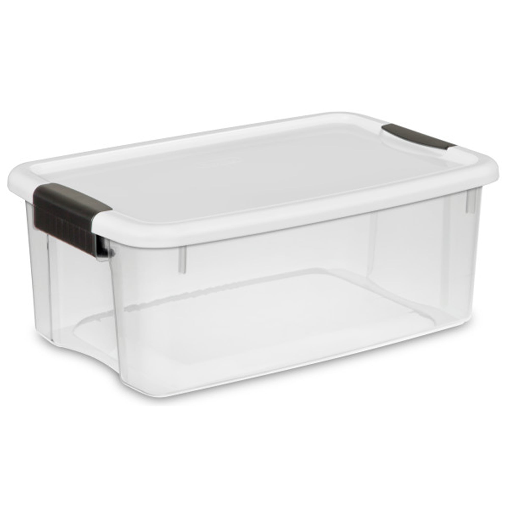 Sterilite 18 Quart Clear Durable Stacking Storage Container with Lid ...