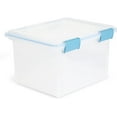 Sterilite Clear 32 Quart Gasket Box, Plastic Storage Container with ...