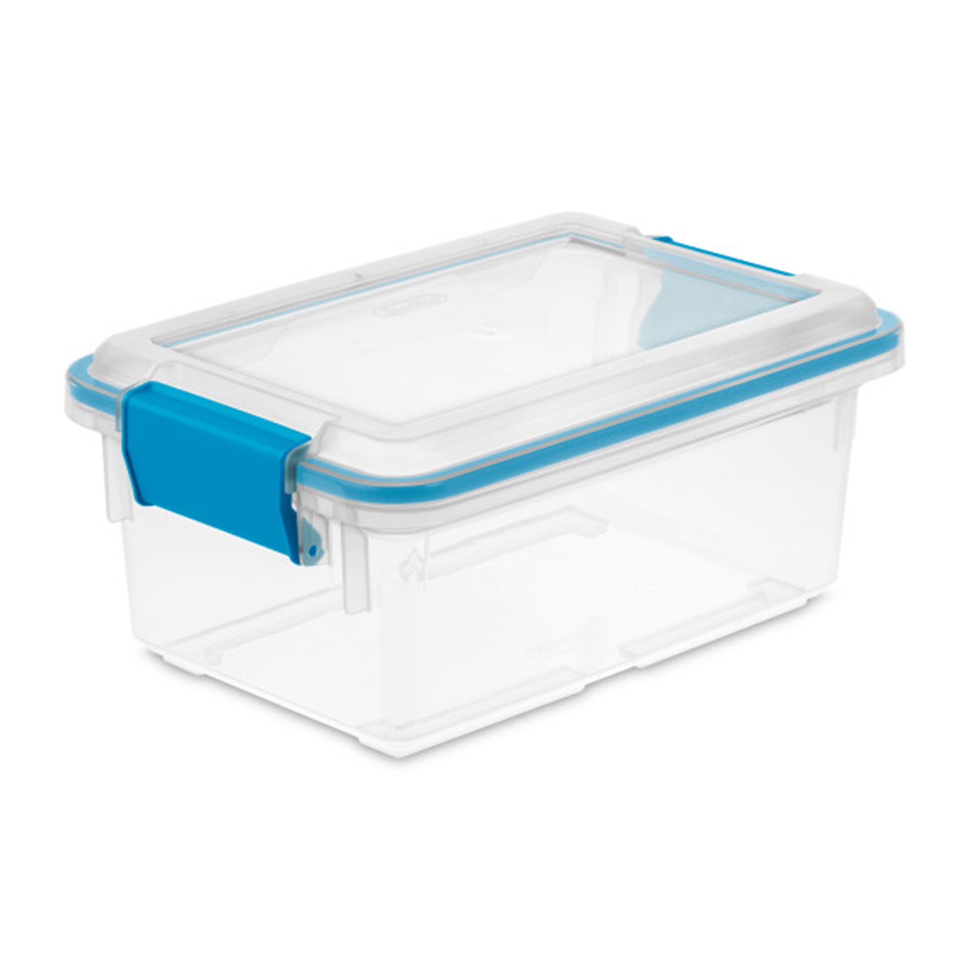 Sterilite 19414306 7.5 Quart Clear Plastic Storage Box & Lid w/ Blue ...