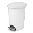 Sterilite 2.6 Gallon Ultra™ StepOn Wastebasket, Small Plastic Trash Can ...