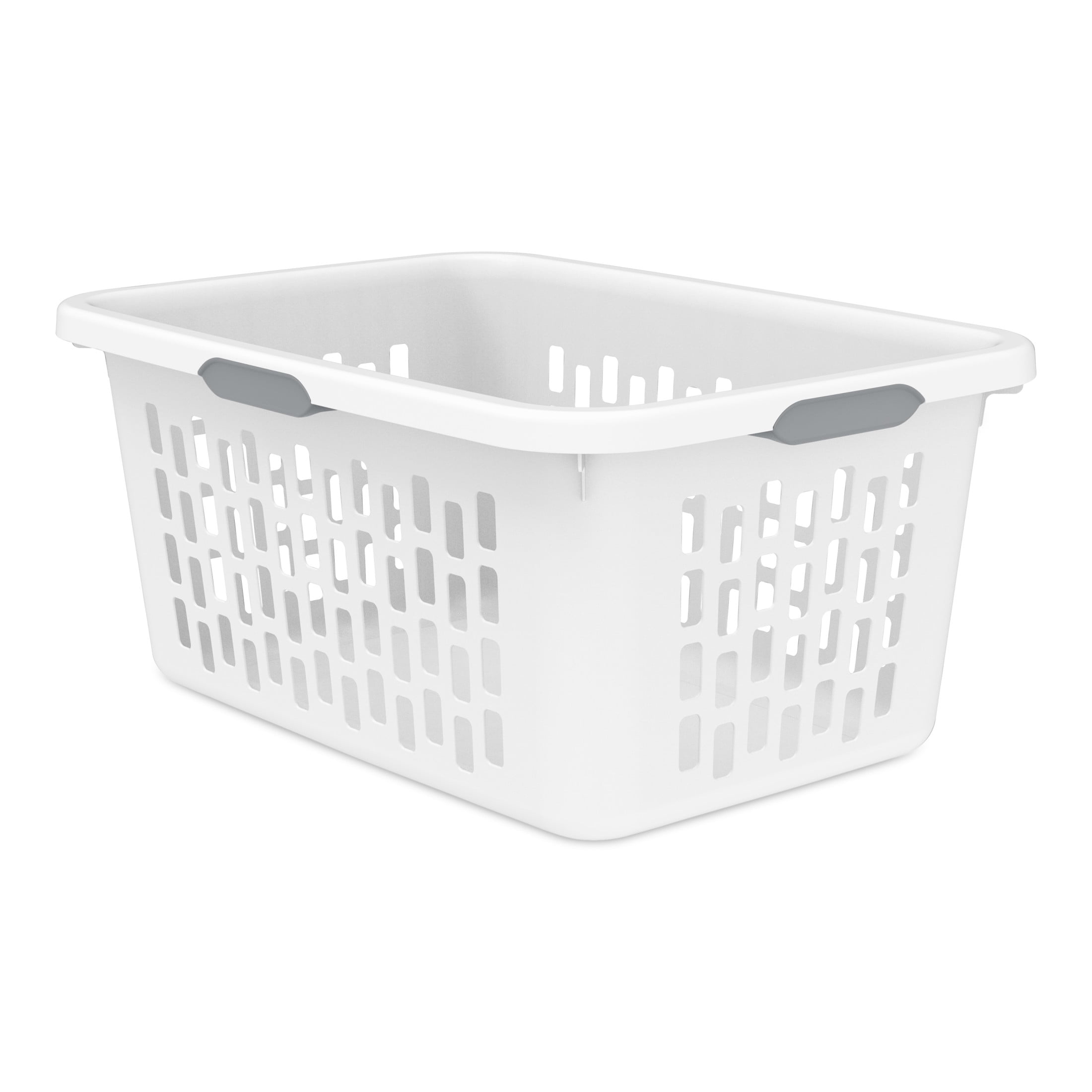 Sterilite 2 Bushel Large Plastic Laundry Basket with 4 Comfort Grip ...