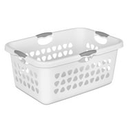 Mainstays Flexible Plastic Laundry Basket, Arctic White, 6 Pack ...
