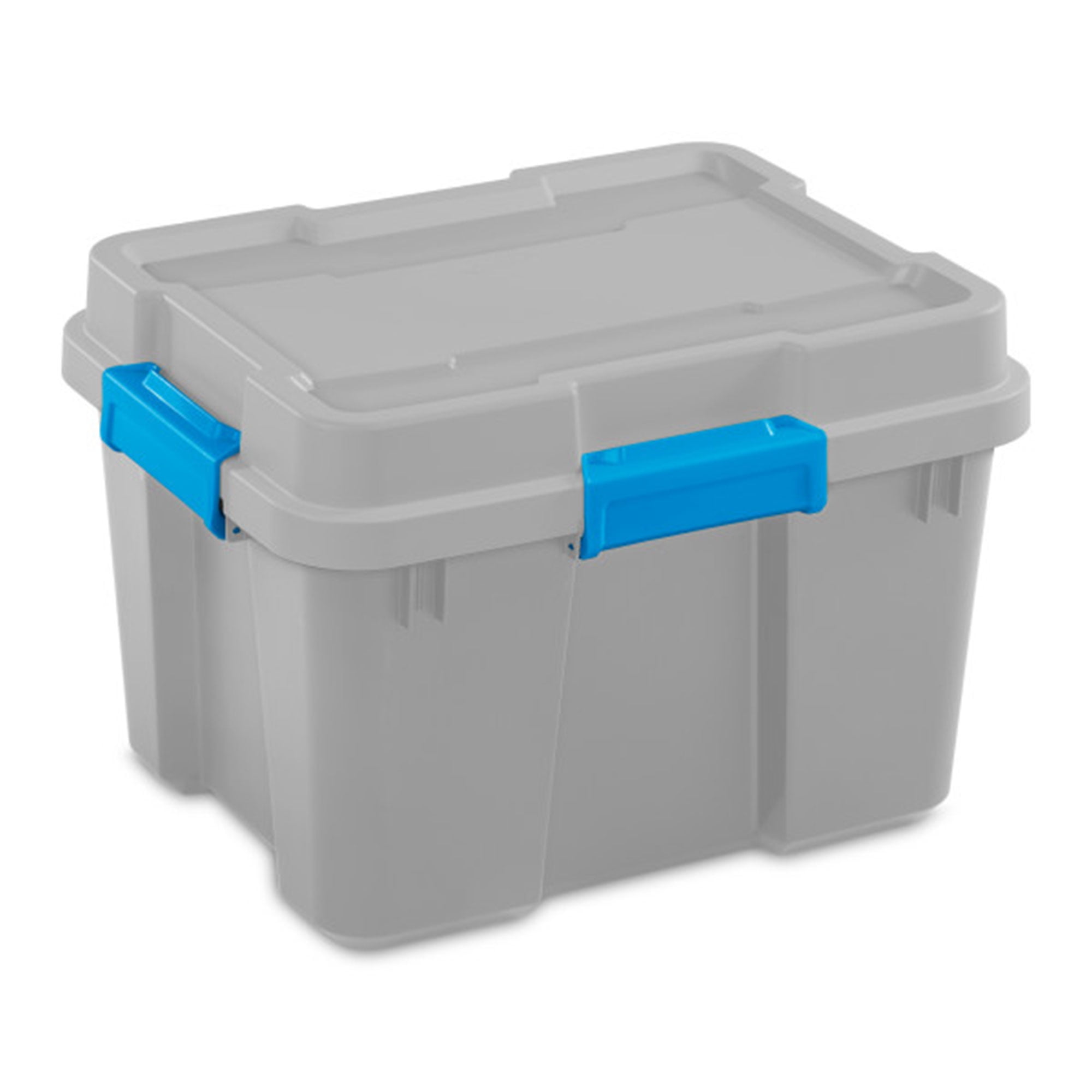 Sterilite 20 Gallon Gasket Tote Storage Container w/ Lid, Cement Gray ...