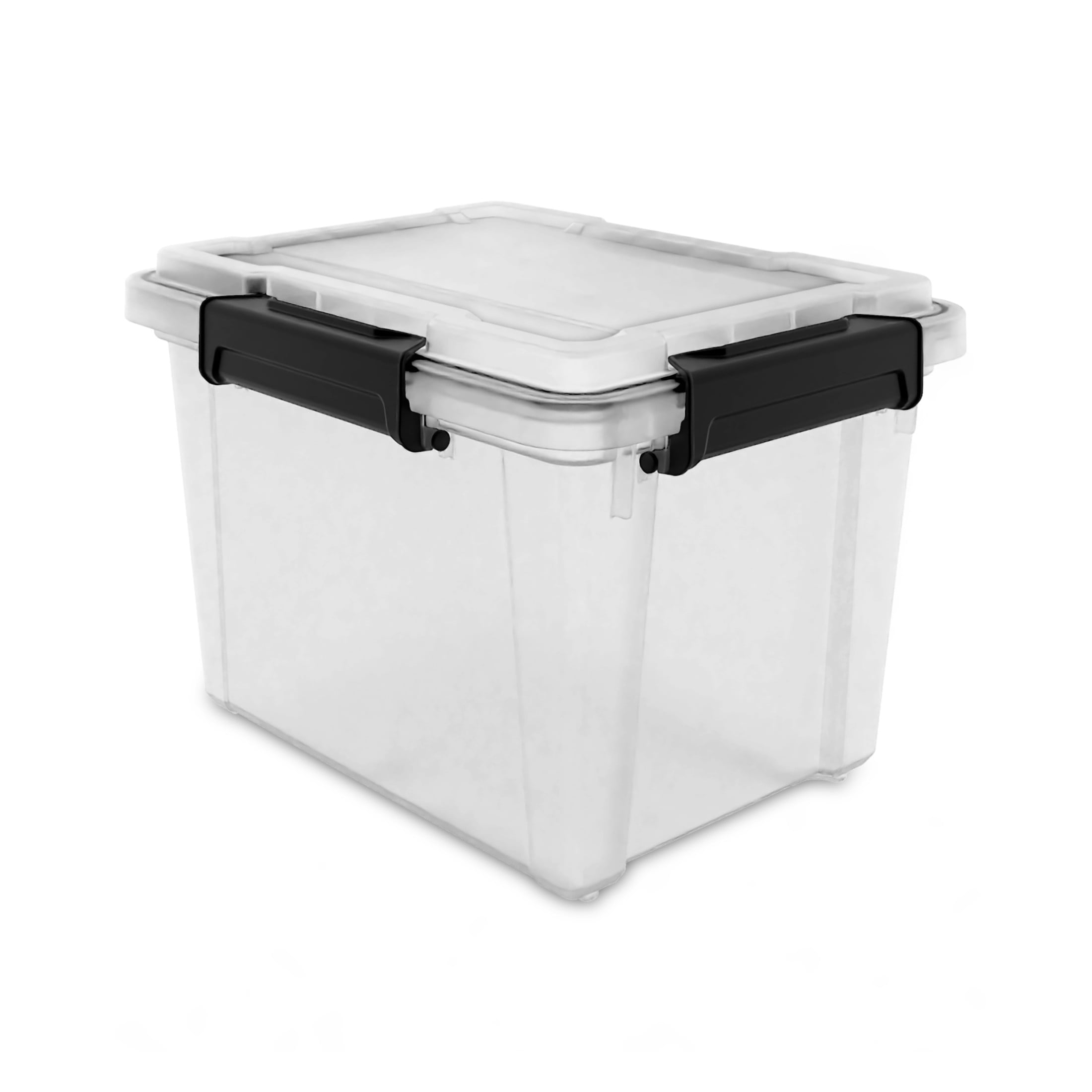 Sterilite 19 Qt Gasket Box, WaterProof Clear Plastic Storage Bin with ...