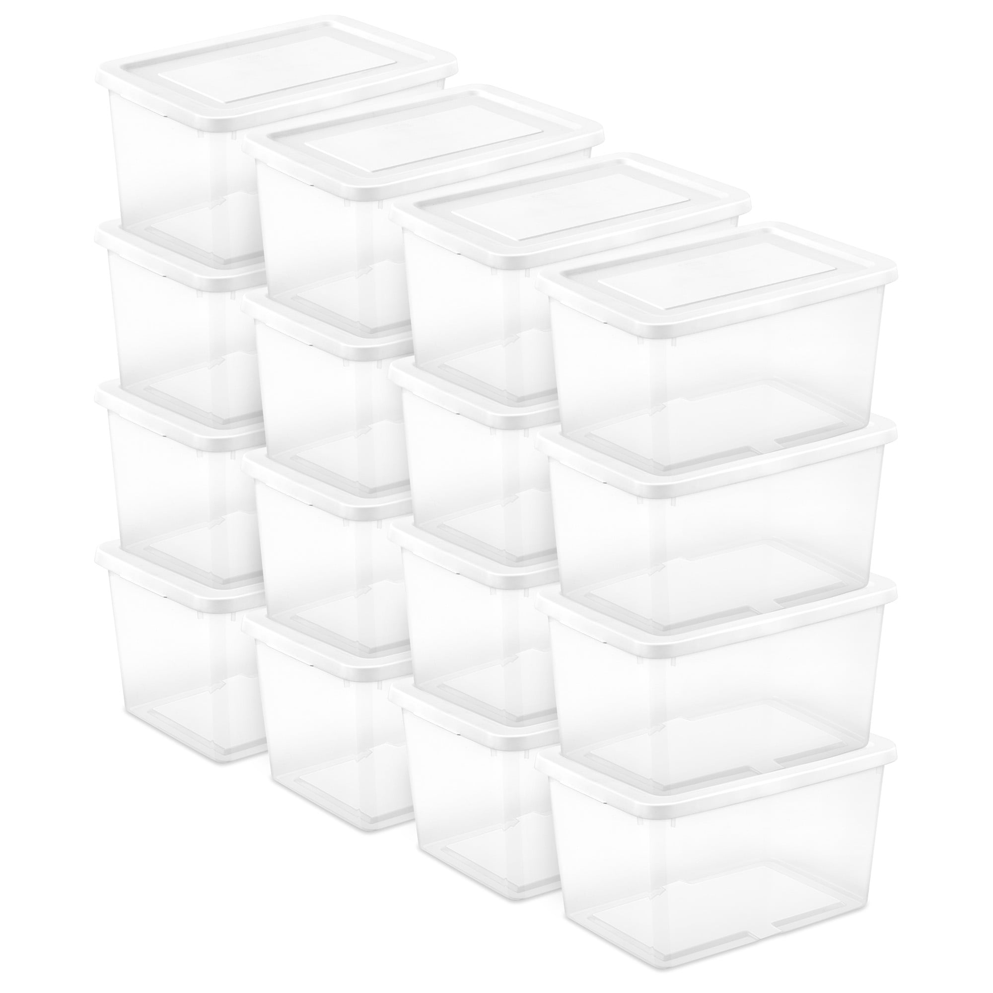 Sterilite 20 Qt Storage Box, Stackable Plastic Container, Home ...