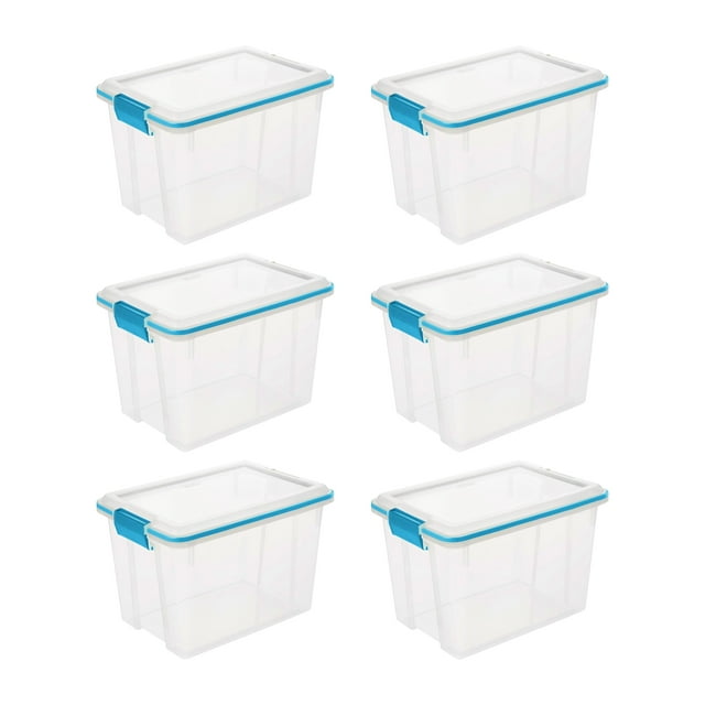 Sterilite 20 Quart Gasket Box, Stackable Storage Bin with Latching Lid ...