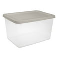 Sterilite 20 Quart Storage Box Plastic, Grey Pumice - Walmart.com