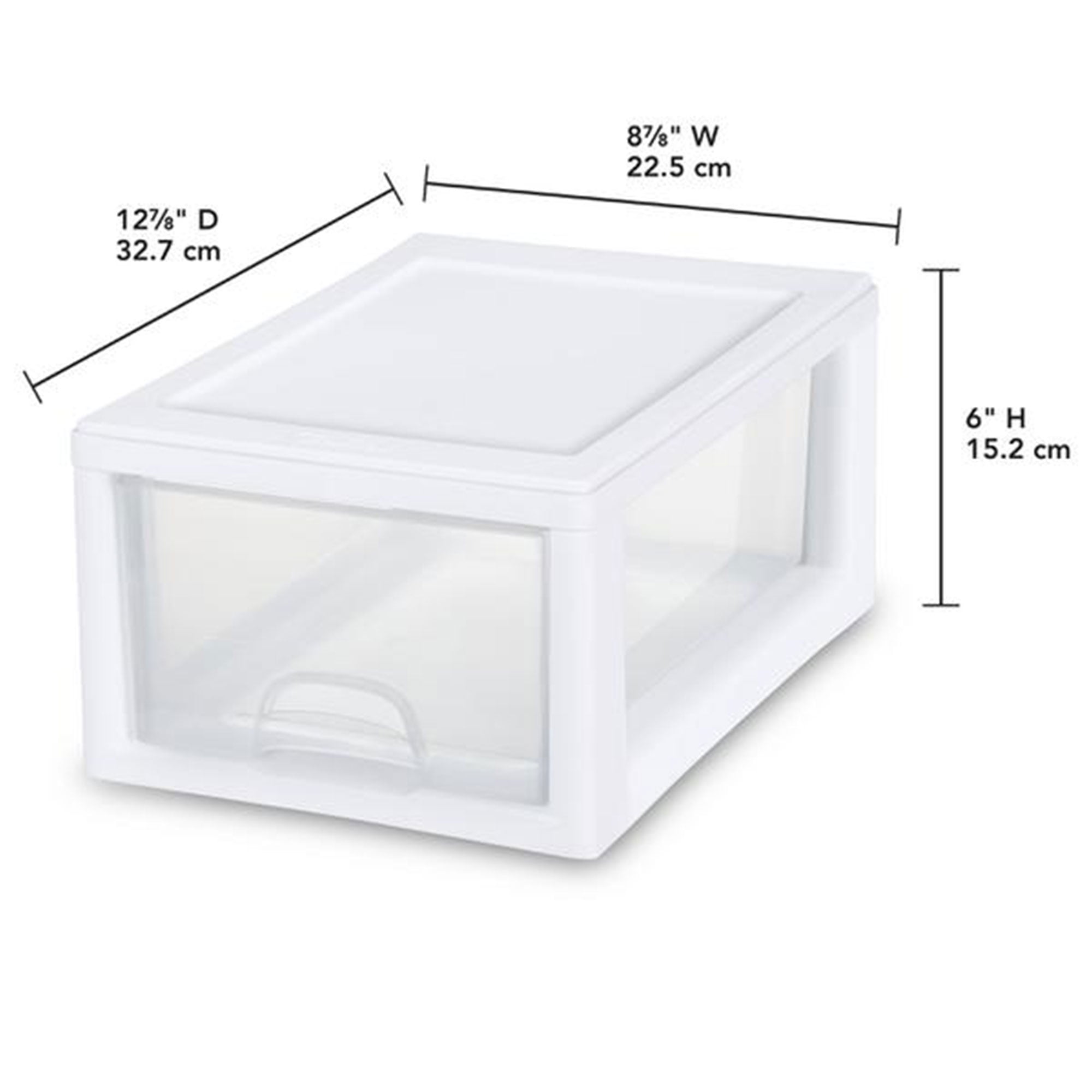 Sterilite 20518006 Small Stacking Drawer, White & See-Through (18 Pack ...