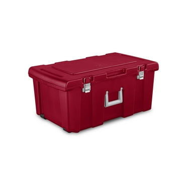 Free Shipping! Sterilite Large Lockable Plastic Footlocker with Wheels ...