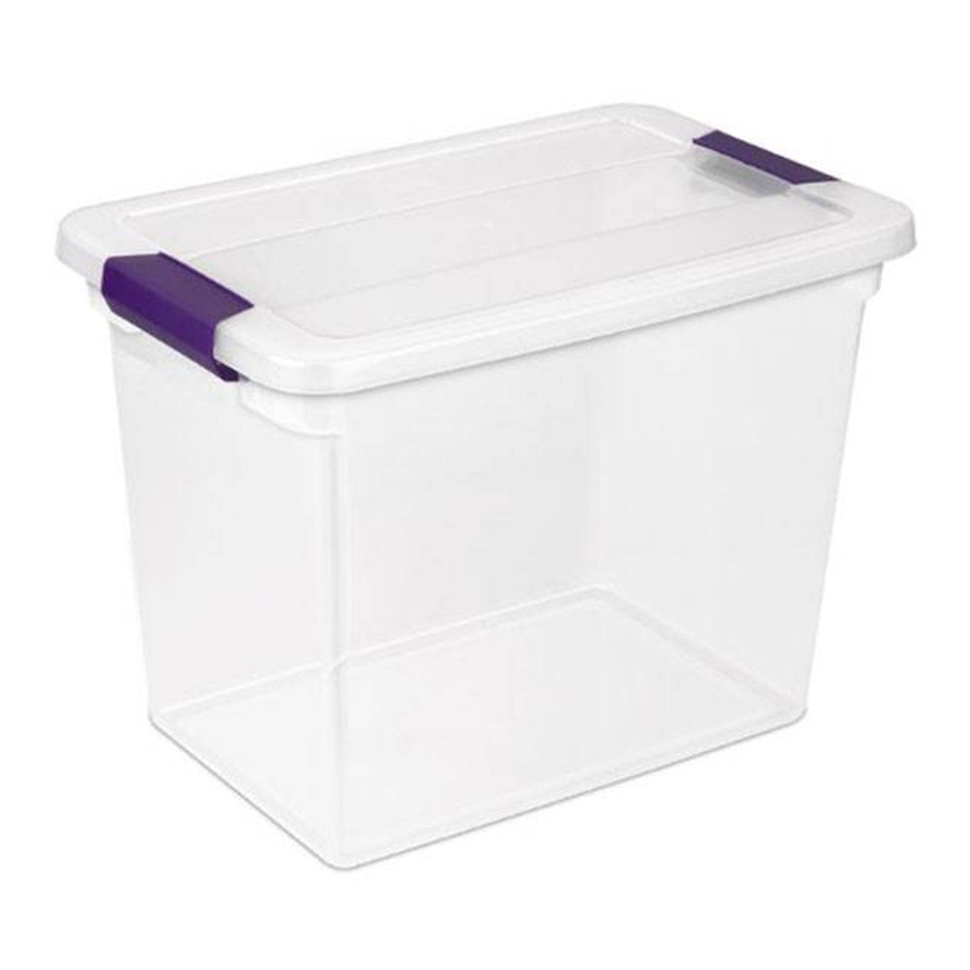Sterilite 27 Qt ClearView Latch Storage Stackable Bin with Latching Lid ...