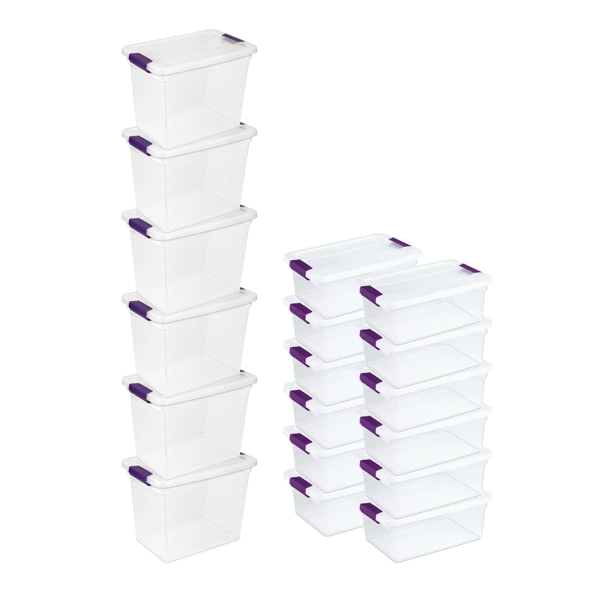 Sterilite Plastic 27 Qt & 15 Qt Storage Box Container - 6 and 12 Pack ...