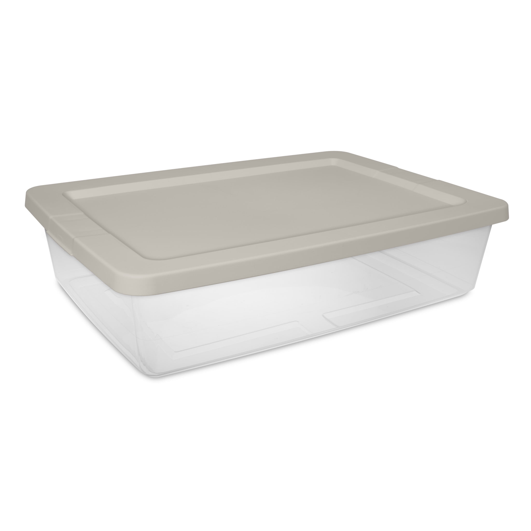Sterilite 28 Qt. Storage Box Plastic Adult, Grey Pumice - Walmart.com