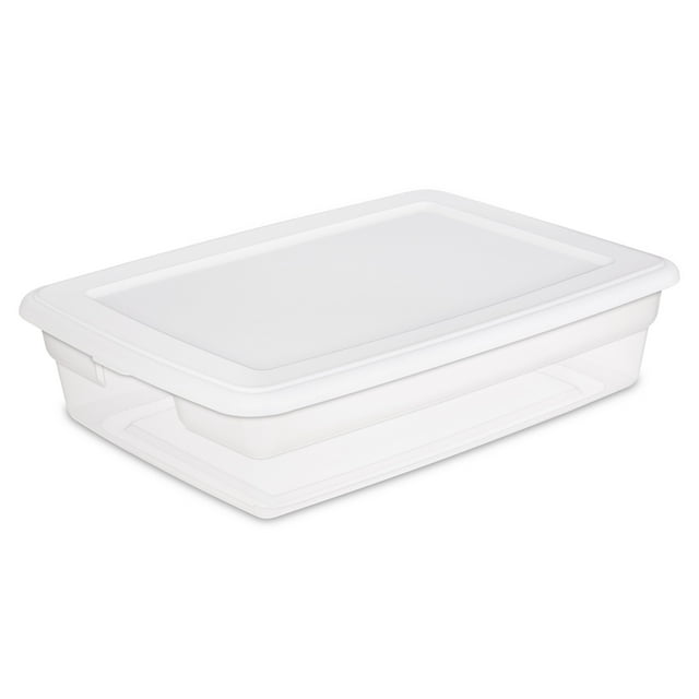 Sterilite 28 Qt. Storage Box Plastic, White - Walmart.com