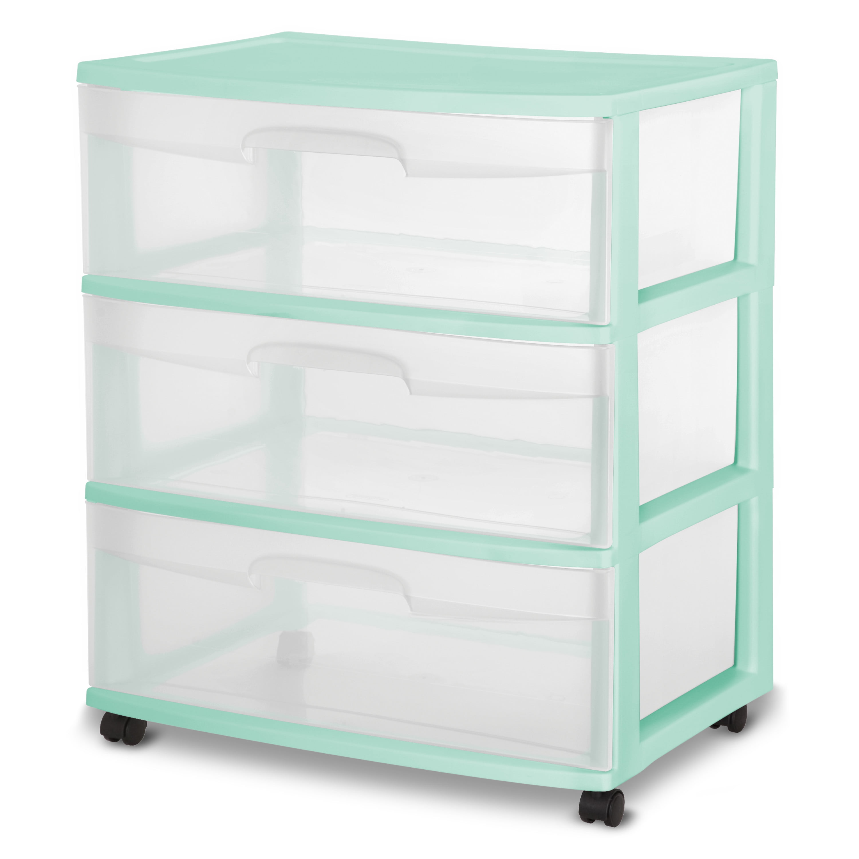 Sterilite 3-Drawer Wide Cart, Multiple Colors - Walmart.com