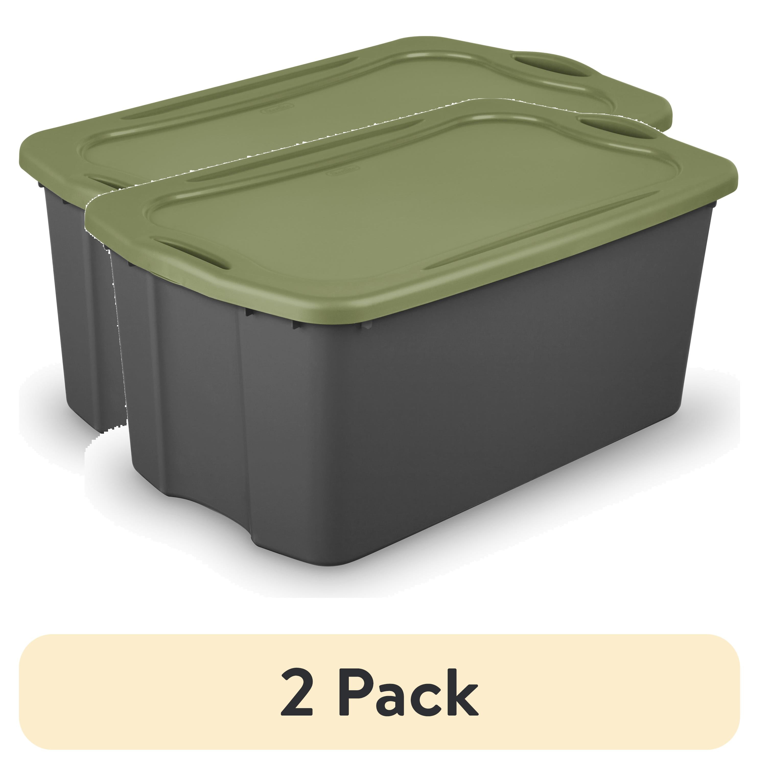 (2 pack) Sterilite 30 Gal. EZ Carry, Clear Plastic Storage Bin, Full ...