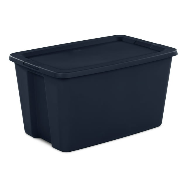 Tote Bins For Storage With Lid Hyper Tough Stackable Snap Lid Plastic ...