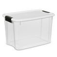 Sterilite 30 Quart Clear Plastic Stackable Storage Bin Totes, 18 Pack ...