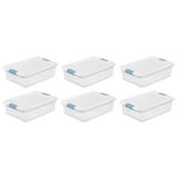 Sterilite 32 Quart Clear Plastic Stackable Storage Box with Latching ...