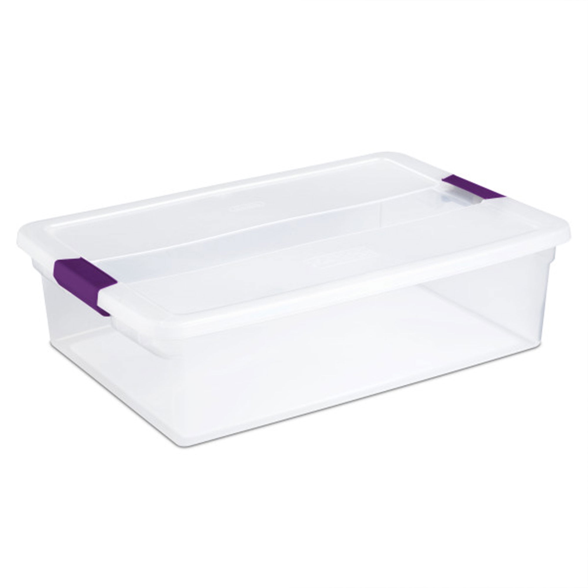 Sterilite 32 Quart Clear View Plastic Storage Container with Latches ...
