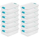 Sterilite 32 Quart Clear Latching Stackable Storage Box Container ...