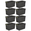 Sterilite 45 Gallon Stackable Storage Tote with Lid & Wheels, 12 Pack ...