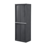 Sterilite, 4 Shelf Cabinet, Flat Gray, Plastic Storage Organizer ...