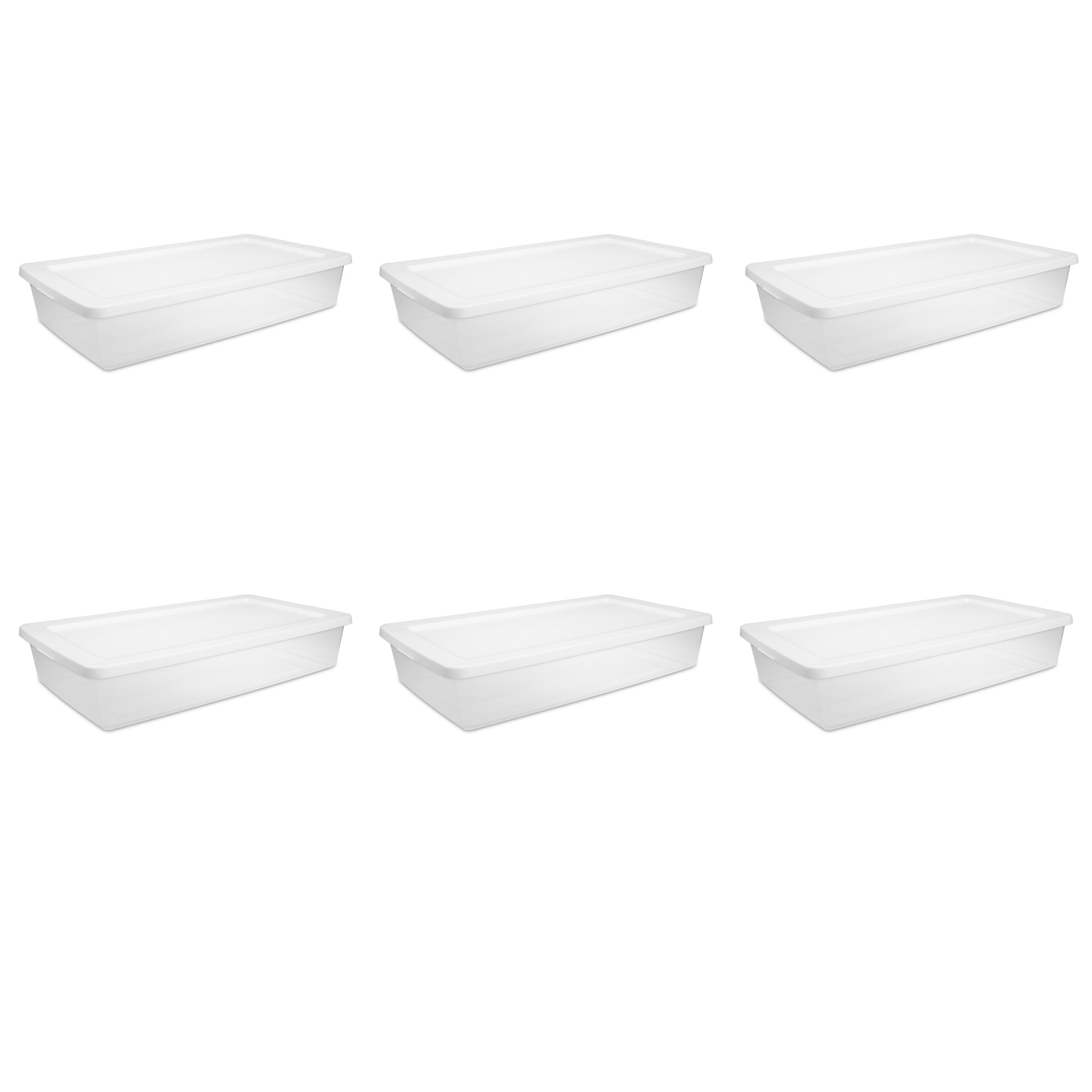 Sterilite 41 Qt Bin (6) - Stackable storage for retail - Walmart ...