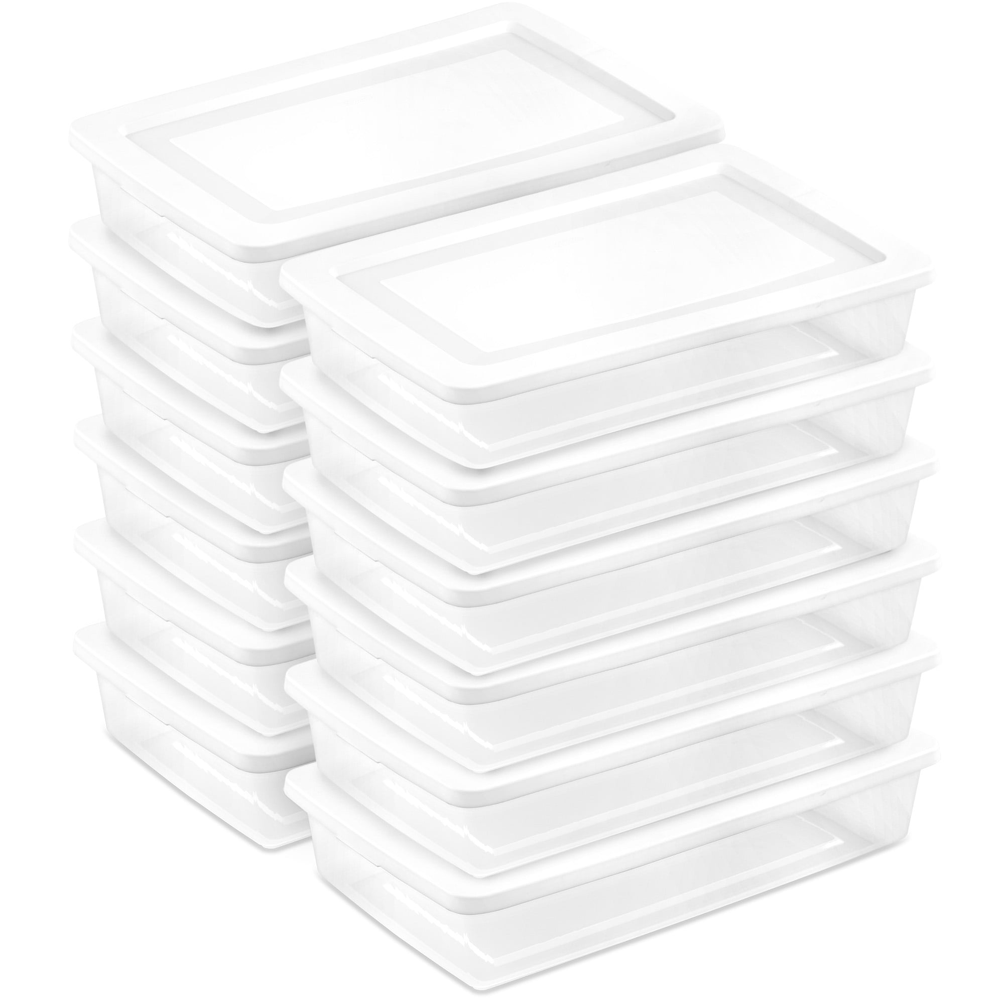 Sterilite 41 Qt Storage Box, Stackable Plastic Container, Home ...