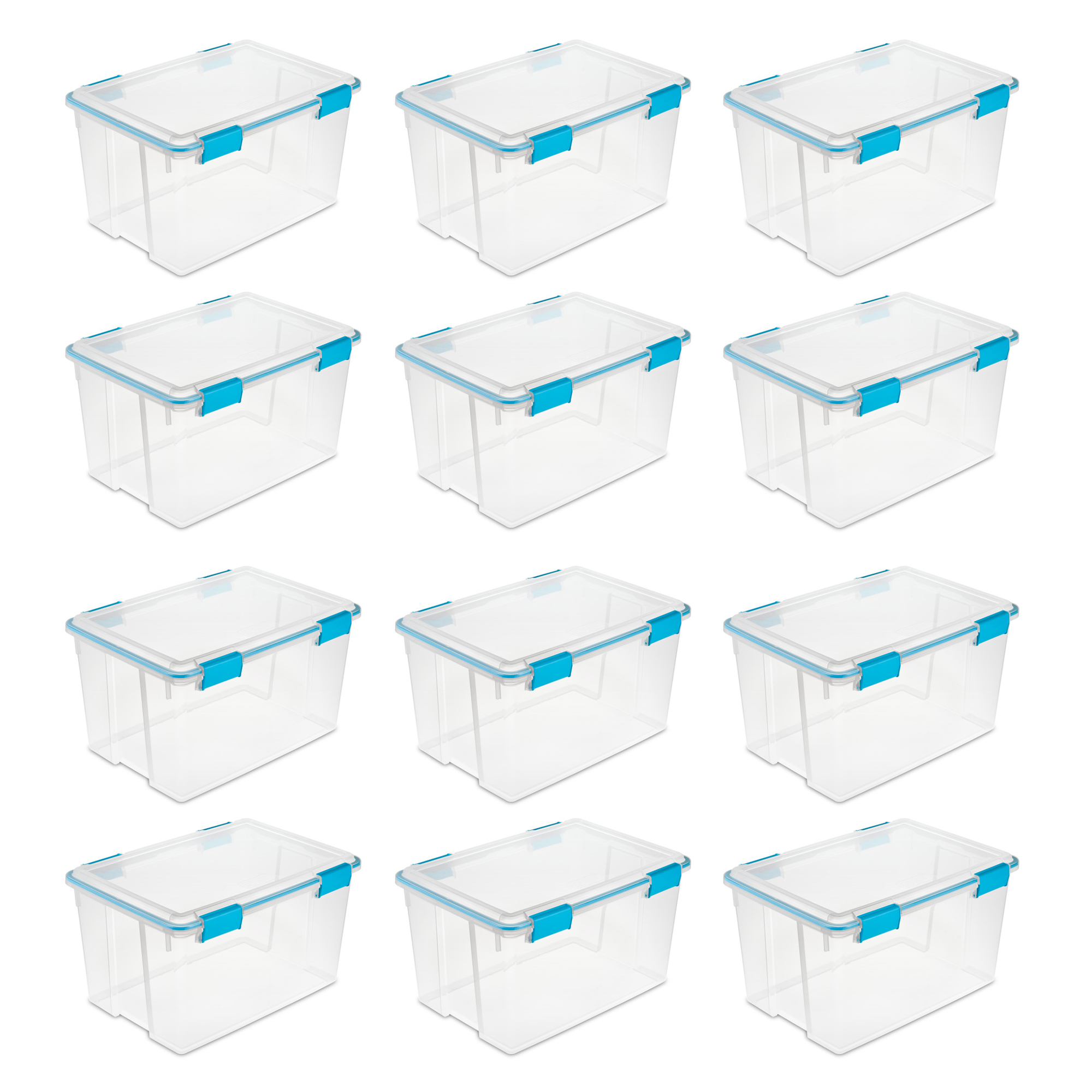 Free Shipping! Sterilite 80-Qt Clear Plastic Gasket Sealed Stackable ...