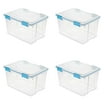 Sterilite 12 Qt Clear Storage Bin Container with Gasket Sealed Lid ...