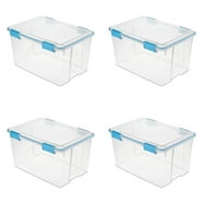 Sterilite 12 Qt Clear Storage Bin Container with Gasket Sealed Lid ...