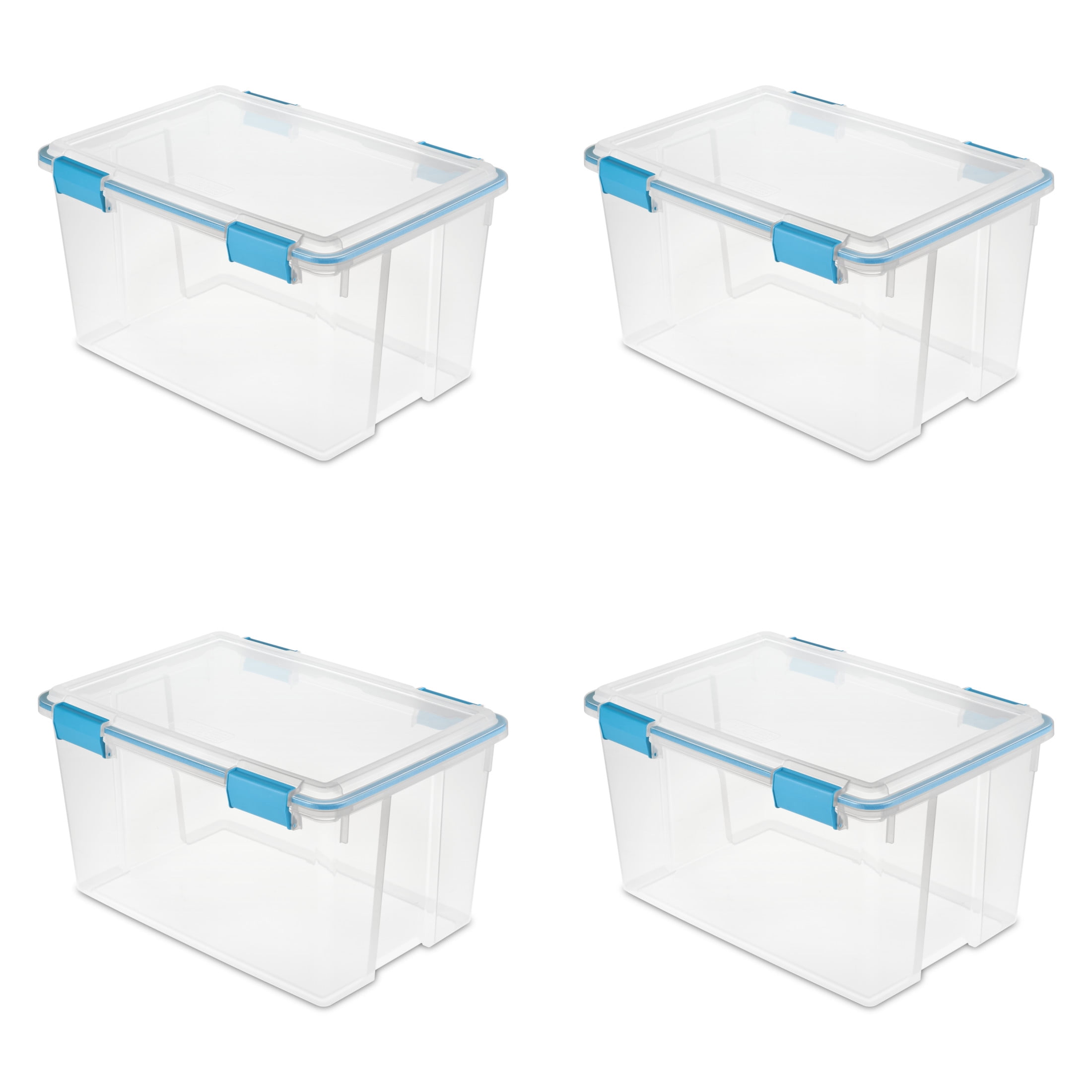 Sterilite Gasket Box, 54 Quart Clear Weather-Resistant Plastic Storage ...