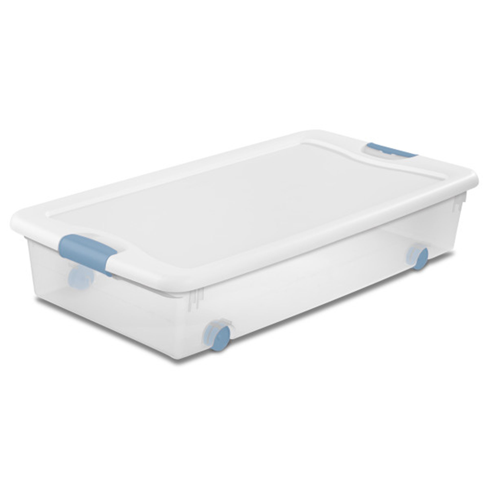 Sterilite 56 Quart Latching Stackable Wheeled Storage Container w/ Lid ...