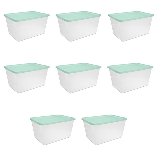 Sterilite Small Storage Bin, 58 Quart Clear Plastic Storage Container ...