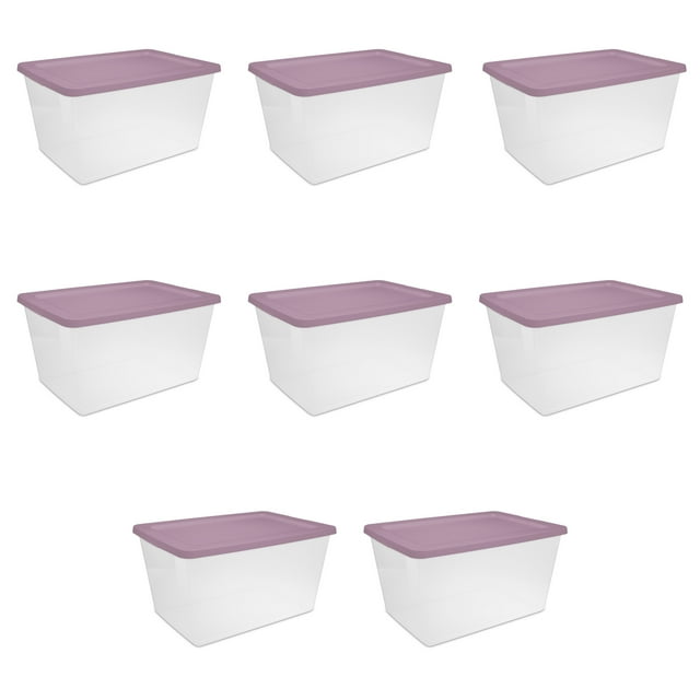 Sterilite Small Storage Bin, 58 Quart Clear Plastic Storage Container ...