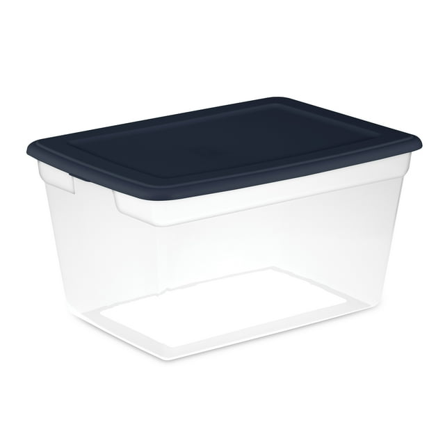 Sterilite 58 Qt. Storage Box Plastic, Blue Cove - Walmart.com