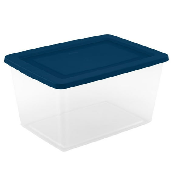 Sterilite 58 Qt Storage Boxes, Clear Plastic Containers with Snap Lids ...