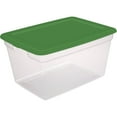 Sterilite 58 Quart Elf Green Storage Bin, Plastic, Holiday Decorations ...