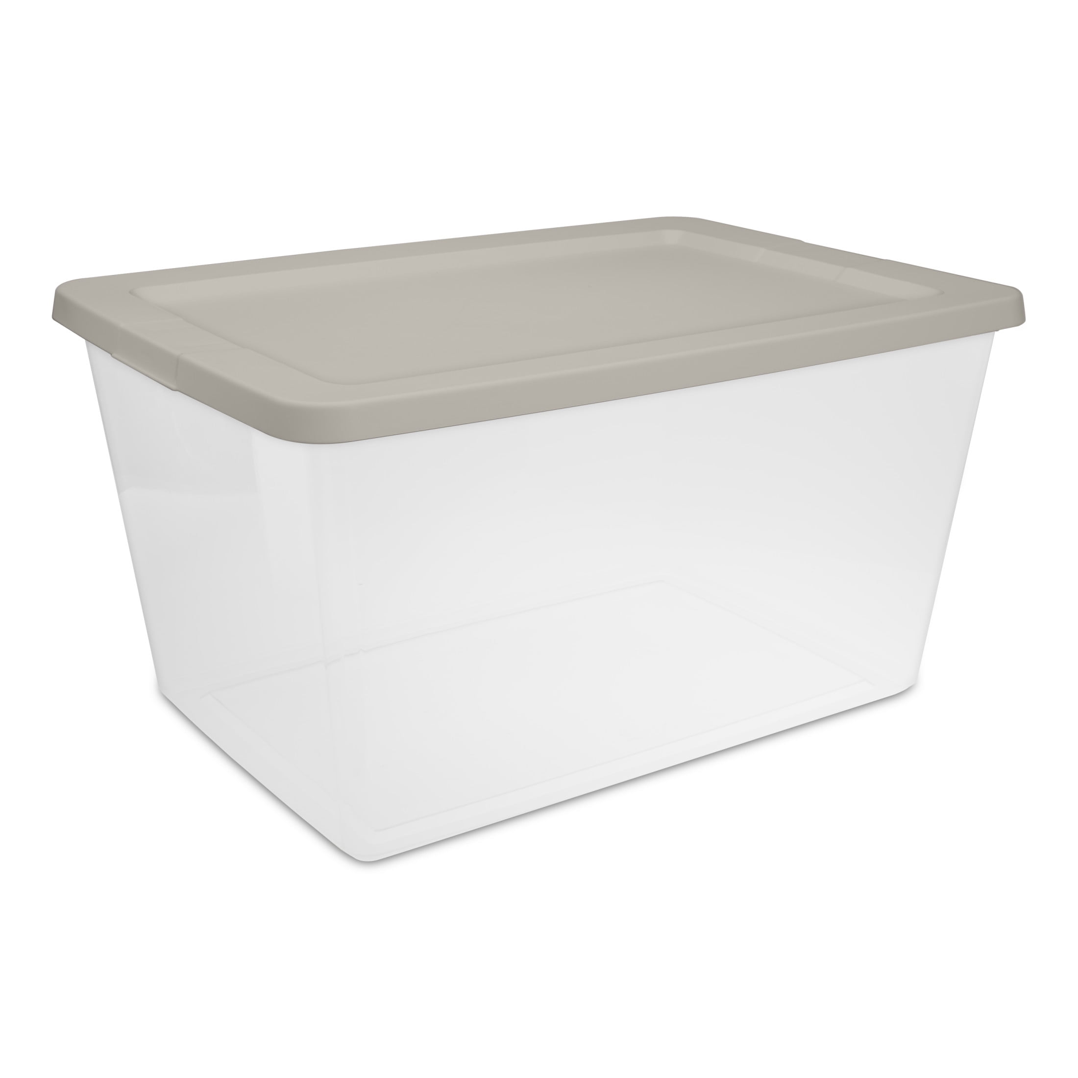Sterilite 58 Qt. Storage Box Plastic Adult, Grey Pumice - Walmart ...