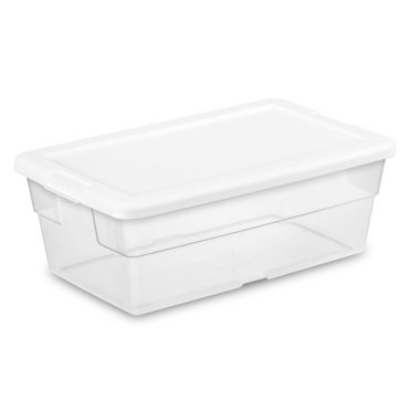 Sterilite 12 Qt Clear Storage Bin Container with Gasket Sealed Lid ...