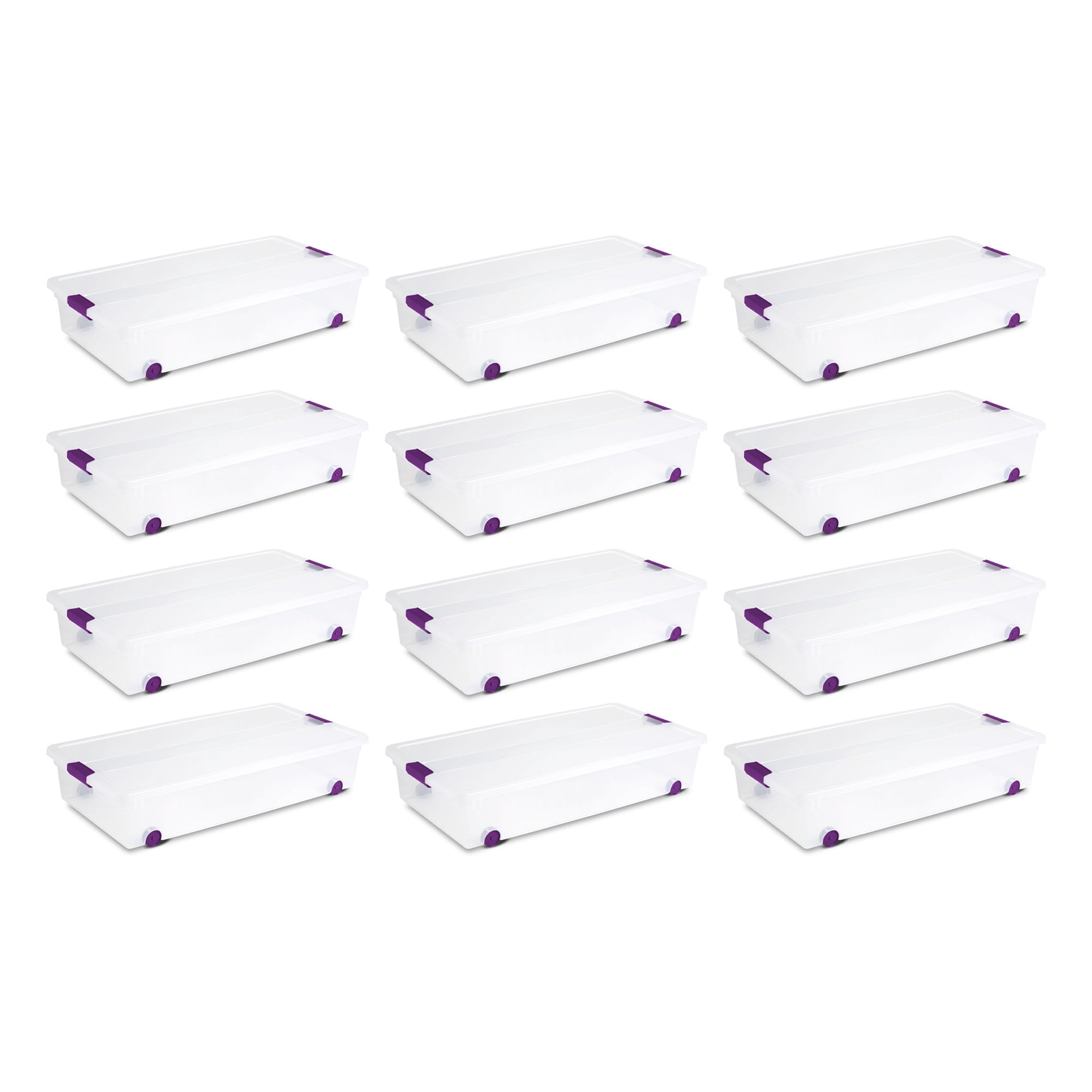 Sterilite 60 Quart ClearView Latch Storage Box Stackable Bin with Lid ...